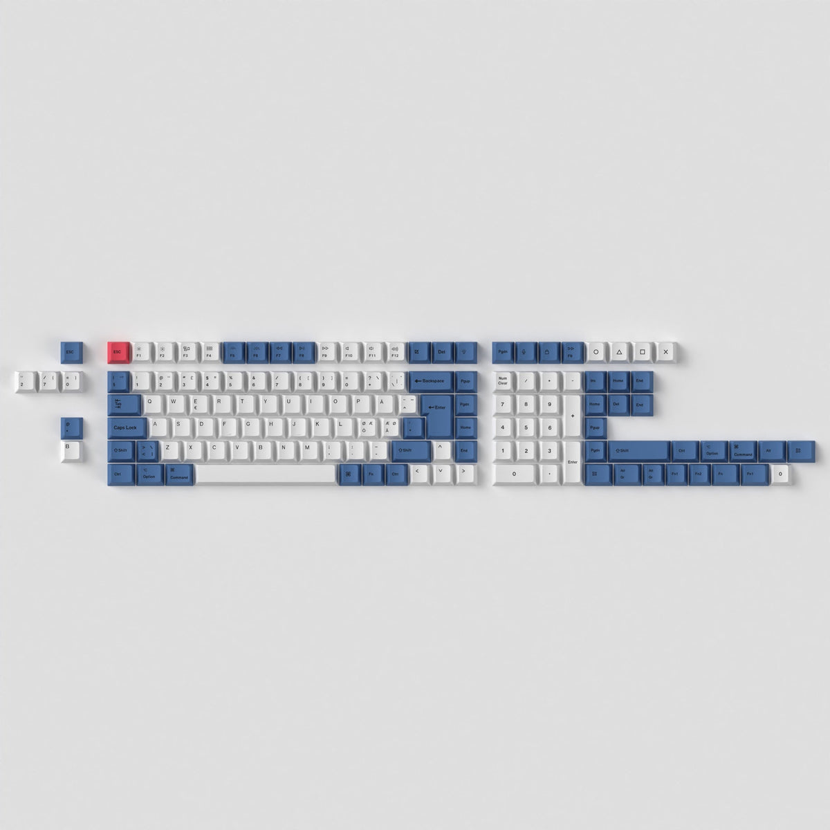 ISO Cherry Profile Dye-Sub PBT Full Set Keycap Set - Modern Blue ...